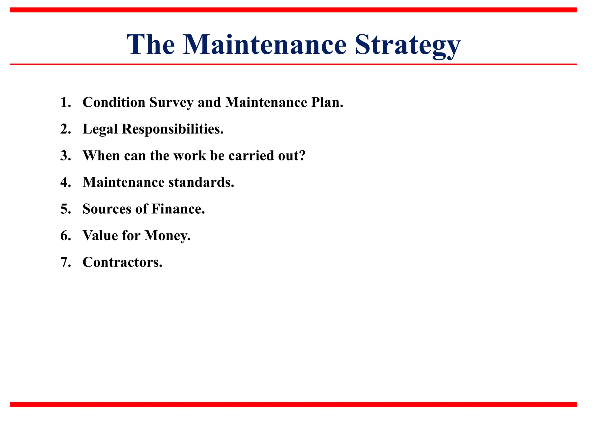 POM: maintenance and system reliability | PPT