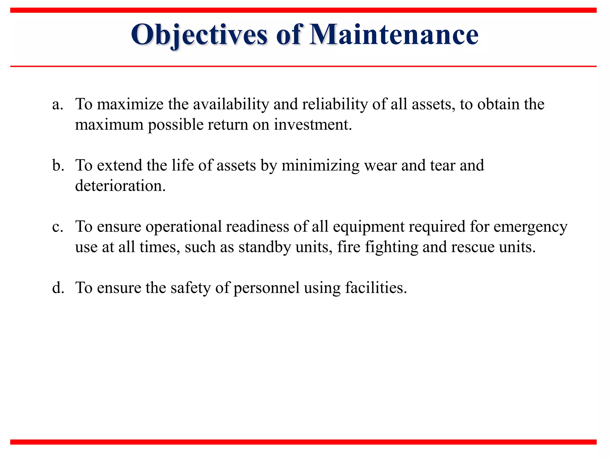 POM: maintenance and system reliability | PPT