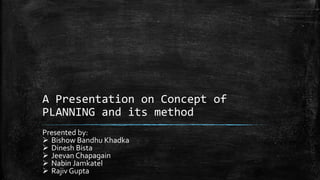 planning and its methods | PPTX