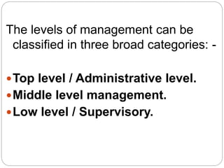 Pom unit-i, Principles of Management notes BBA I Semester OU | PPT
