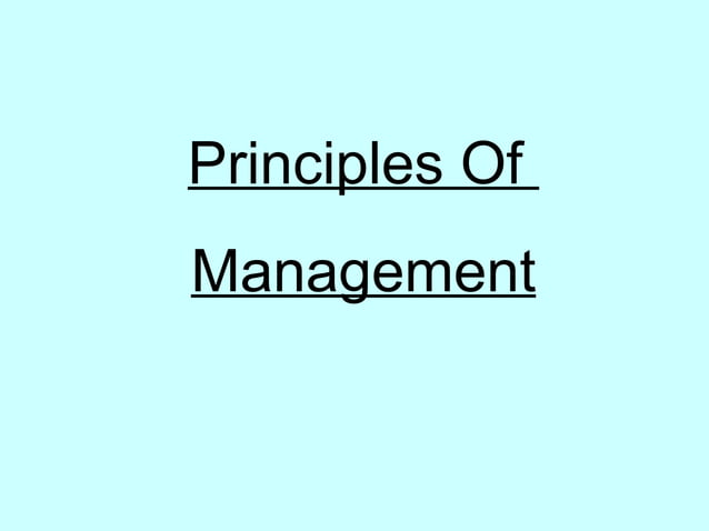 Principles Of Management Textbook Chapters Functions | PPT