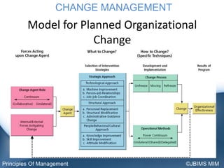 Change Management - Principles of Management | PPTX