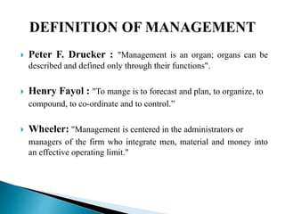 Introduction to management | PPT
