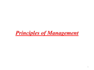 Principles of management, a management related subject. | PPT