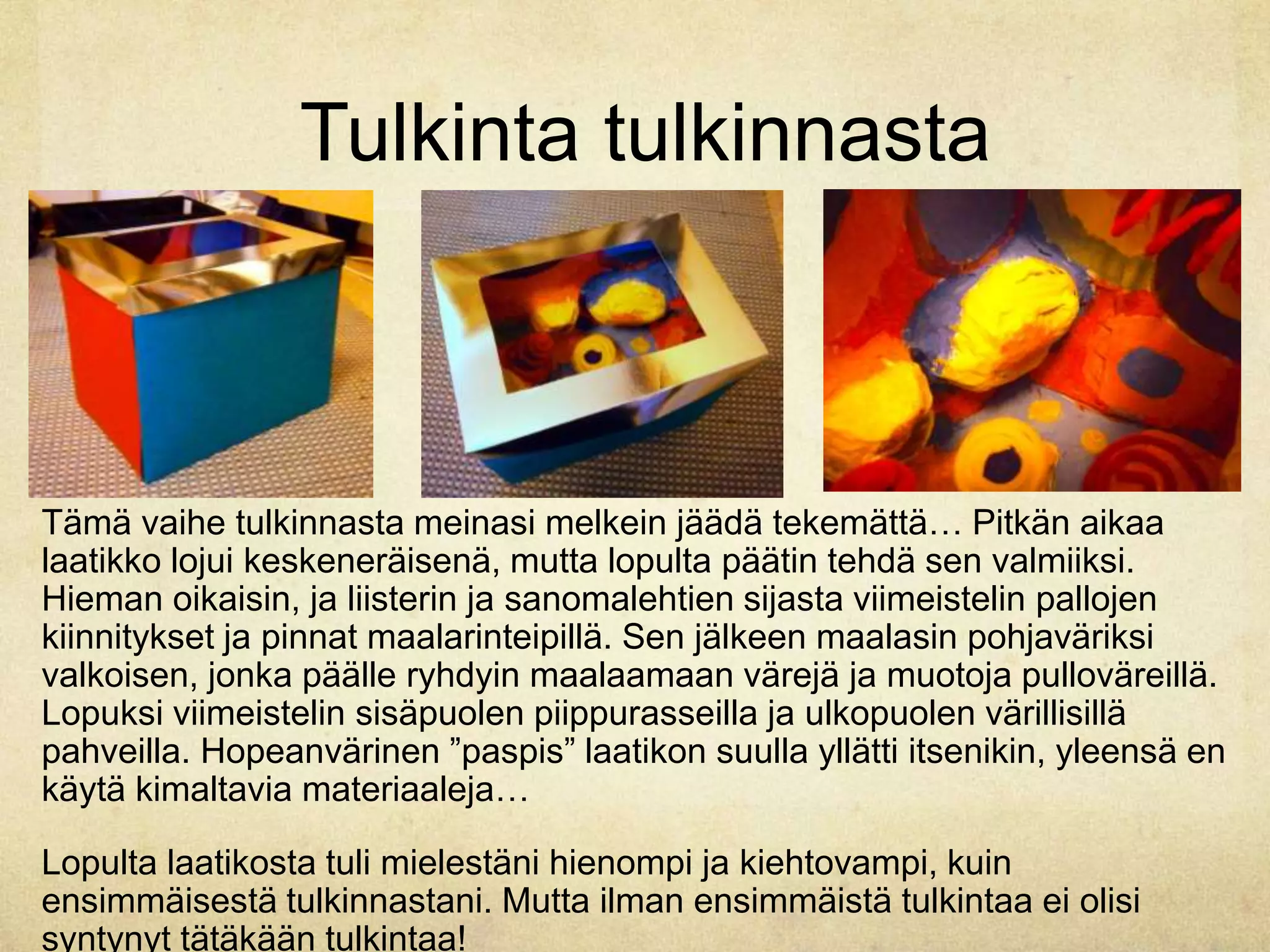 Kuvataiteen portfolio | PPTX