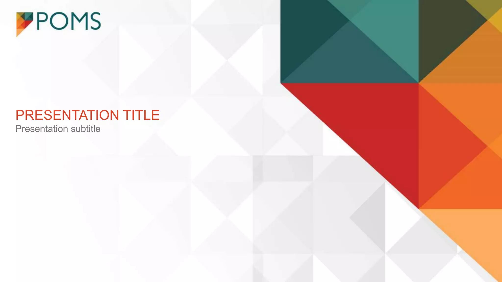 POMS & Associates PowerPoint Template and Style Guide | PPTX