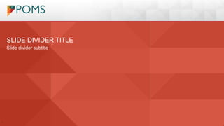 POMS & Associates PowerPoint Template and Style Guide | PPTX