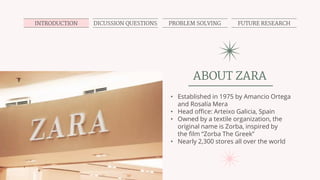 Principles of Management analyze how Zara manage | PPTX