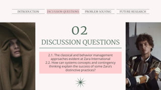 Principles of Management analyze how Zara manage | PPTX