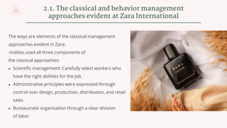 Principles of Management analyze how Zara manage | PPTX