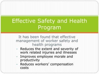 Major Considerations in Setting up Safety Program | PPT