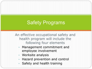 Major Considerations in Setting up Safety Program | PPT
