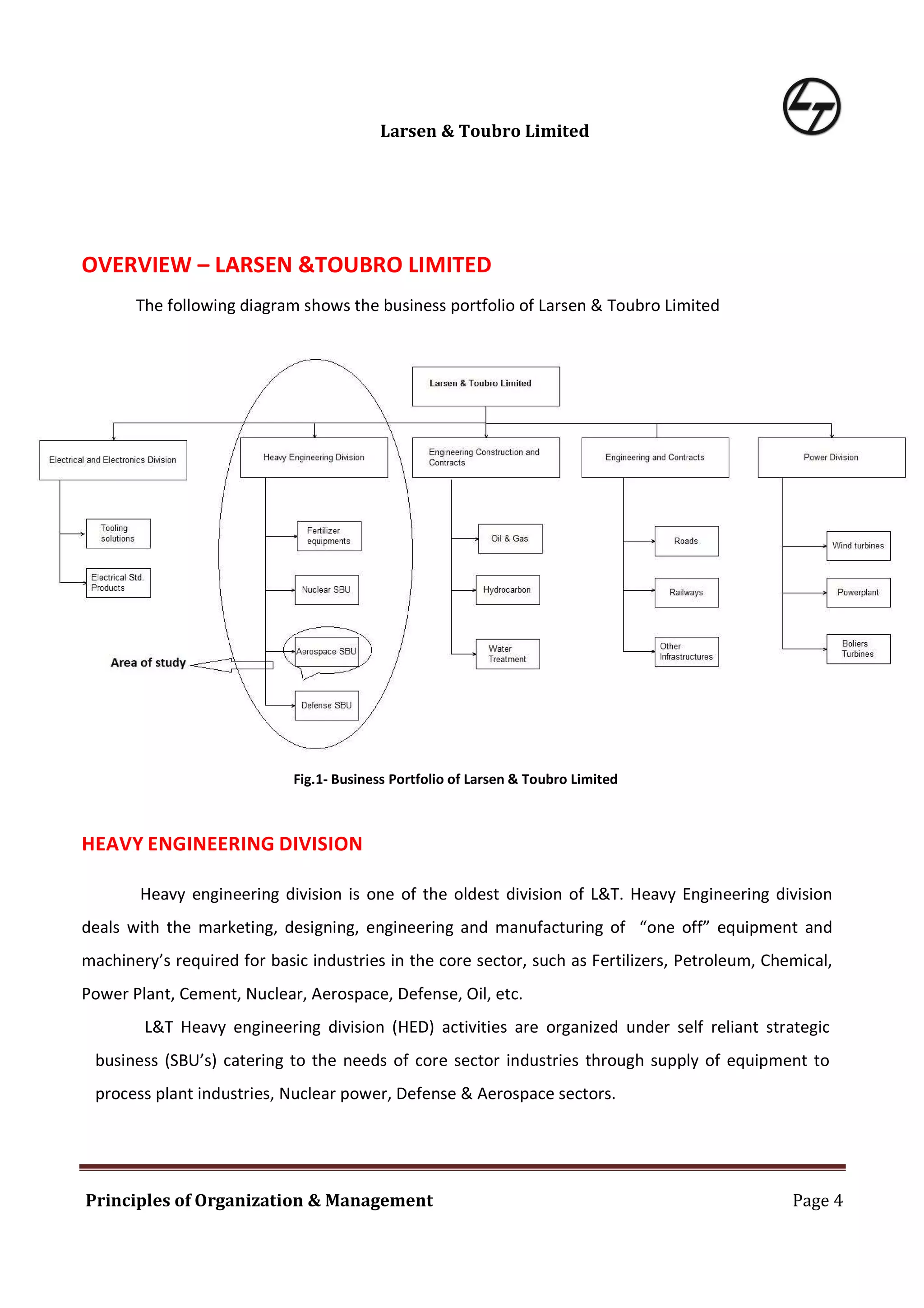Organizational Structure & Leadership Style in M/s Larsen & Toubro , Mumbai. | PDF