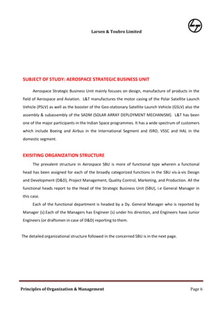 Organizational Structure & Leadership Style in M/s Larsen & Toubro ...