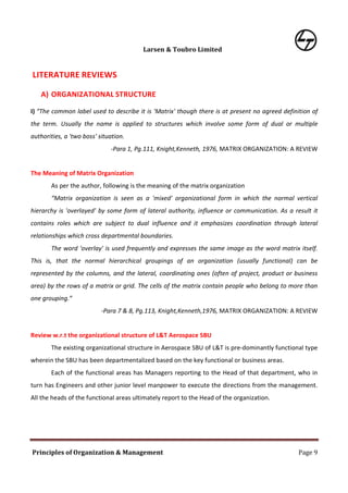 Organizational Structure & Leadership Style in M/s Larsen & Toubro ...