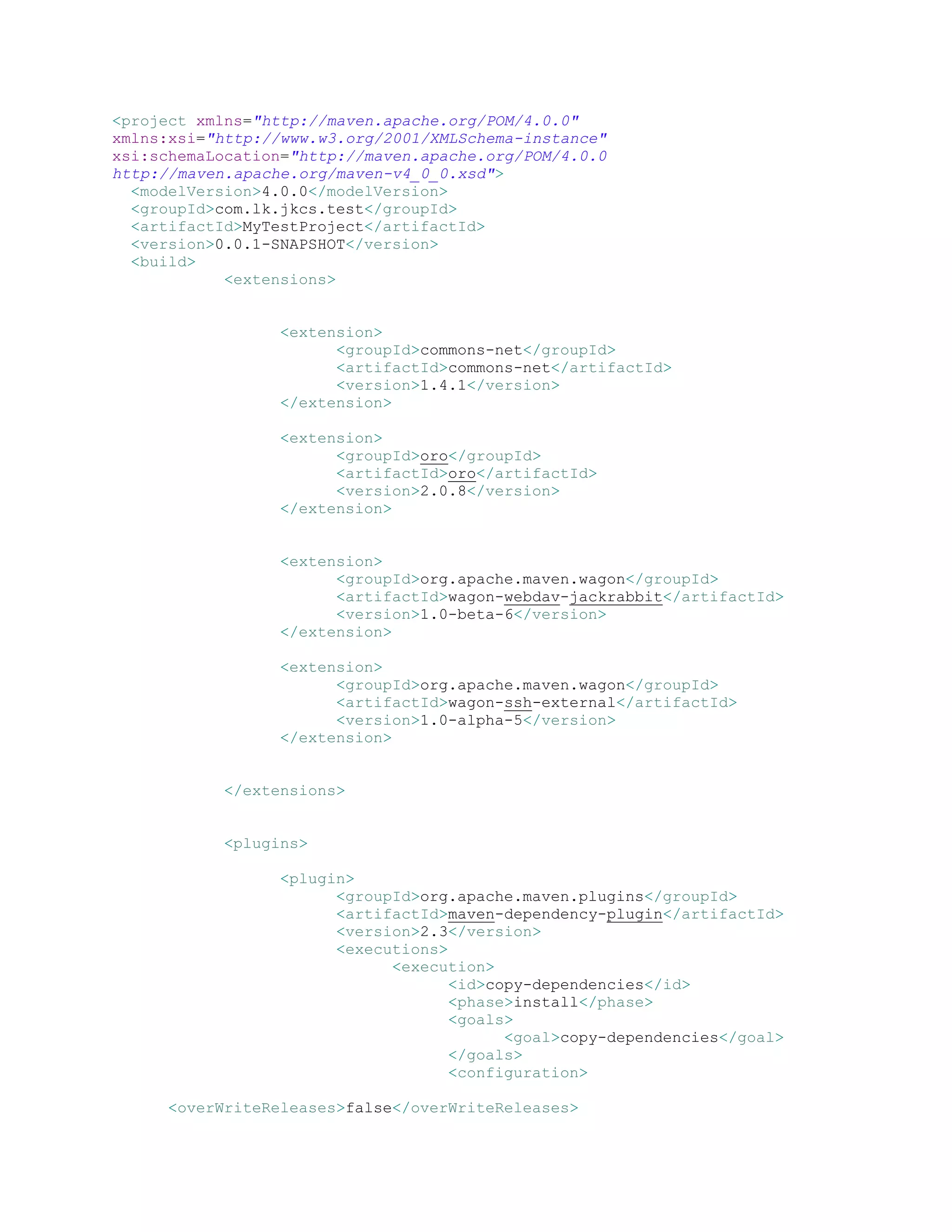 Pom configuration java xml | DOCX