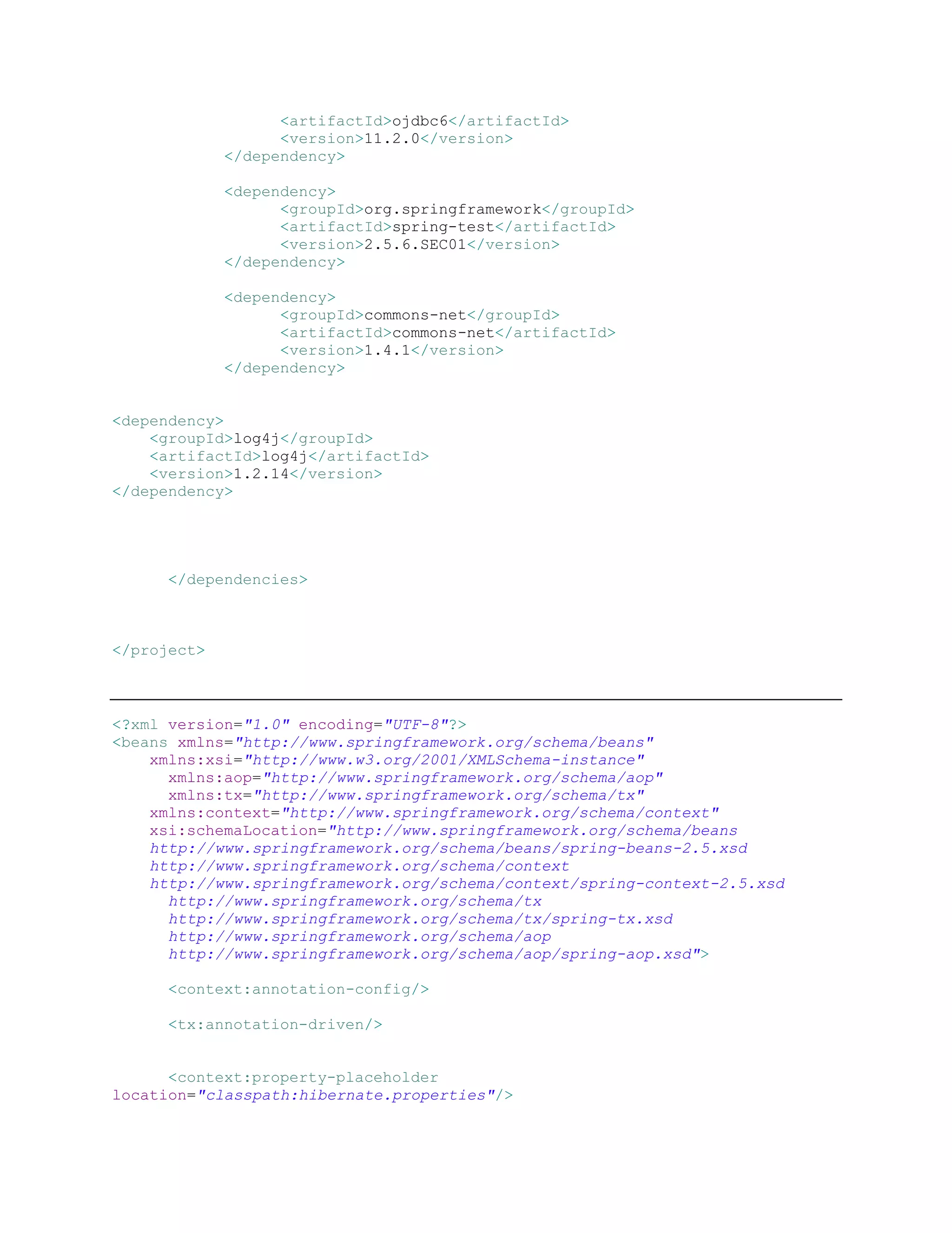 Pom configuration java xml | DOCX