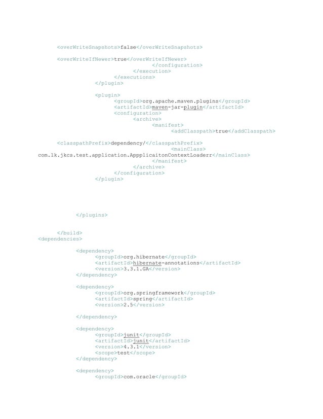 Pom configuration java xml | DOCX