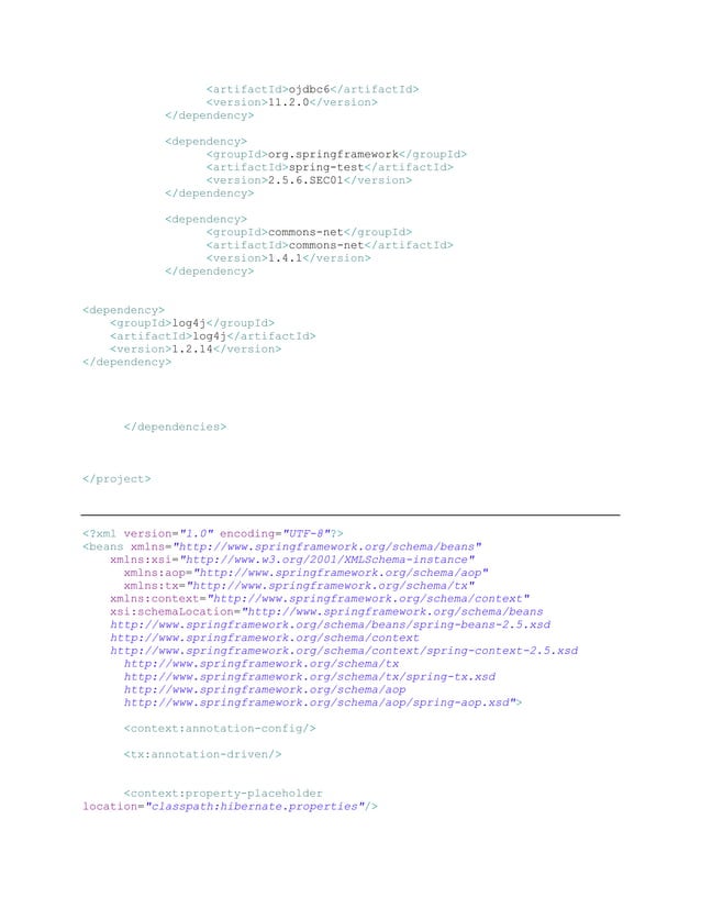 Pom configuration java xml | DOCX