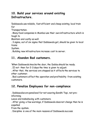 Draft on the management of mumbai dabbawala | DOCX