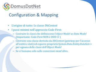 Pomeriggio Entity Framework - Code First | PPT