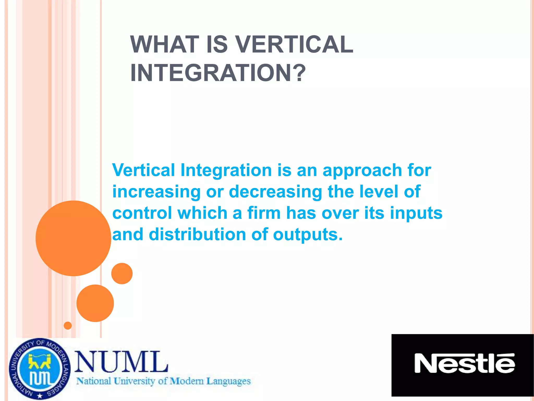 horizontal and vertical integration of supply chain | PPTX