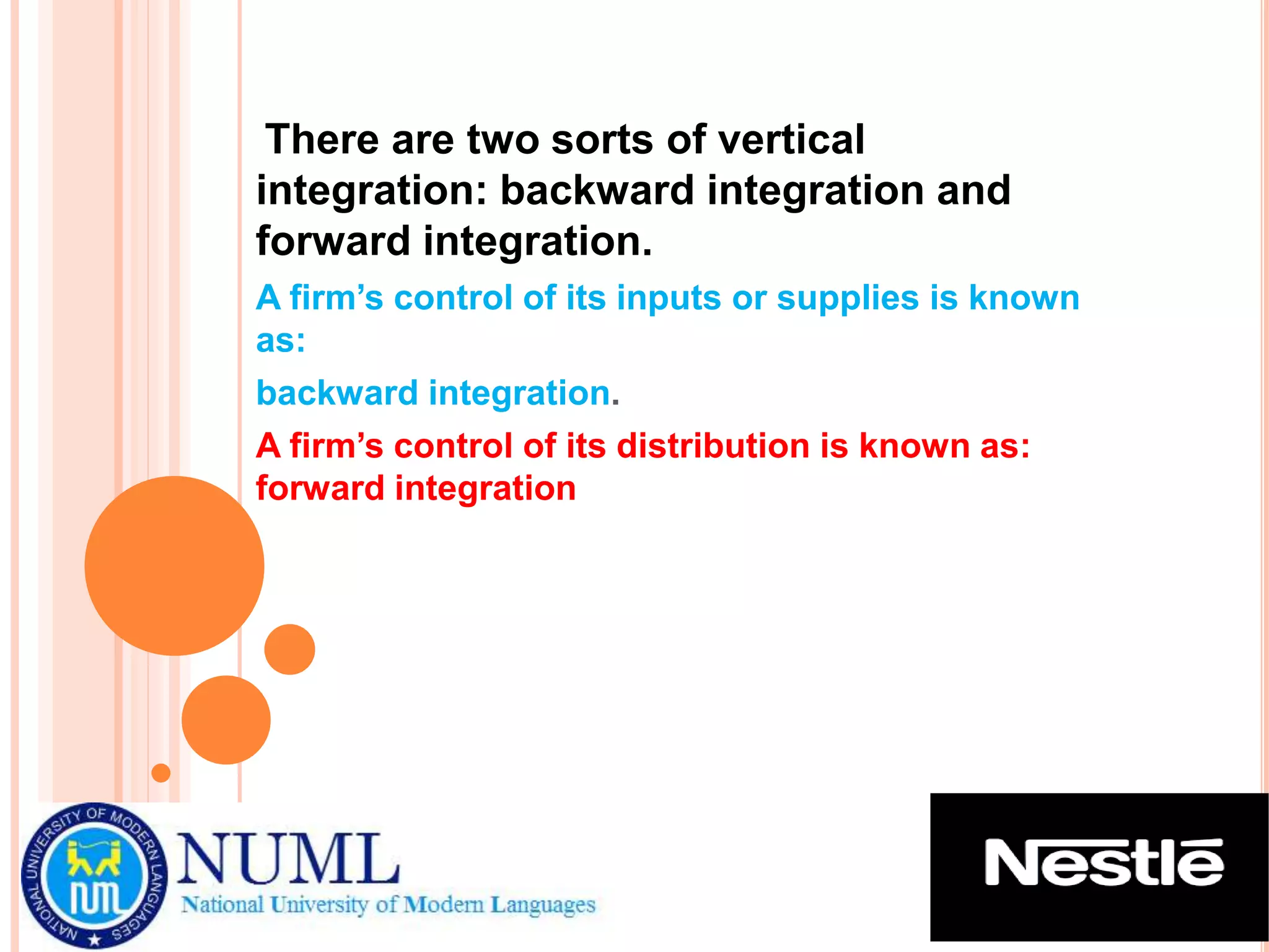 horizontal and vertical integration of supply chain | PPTX