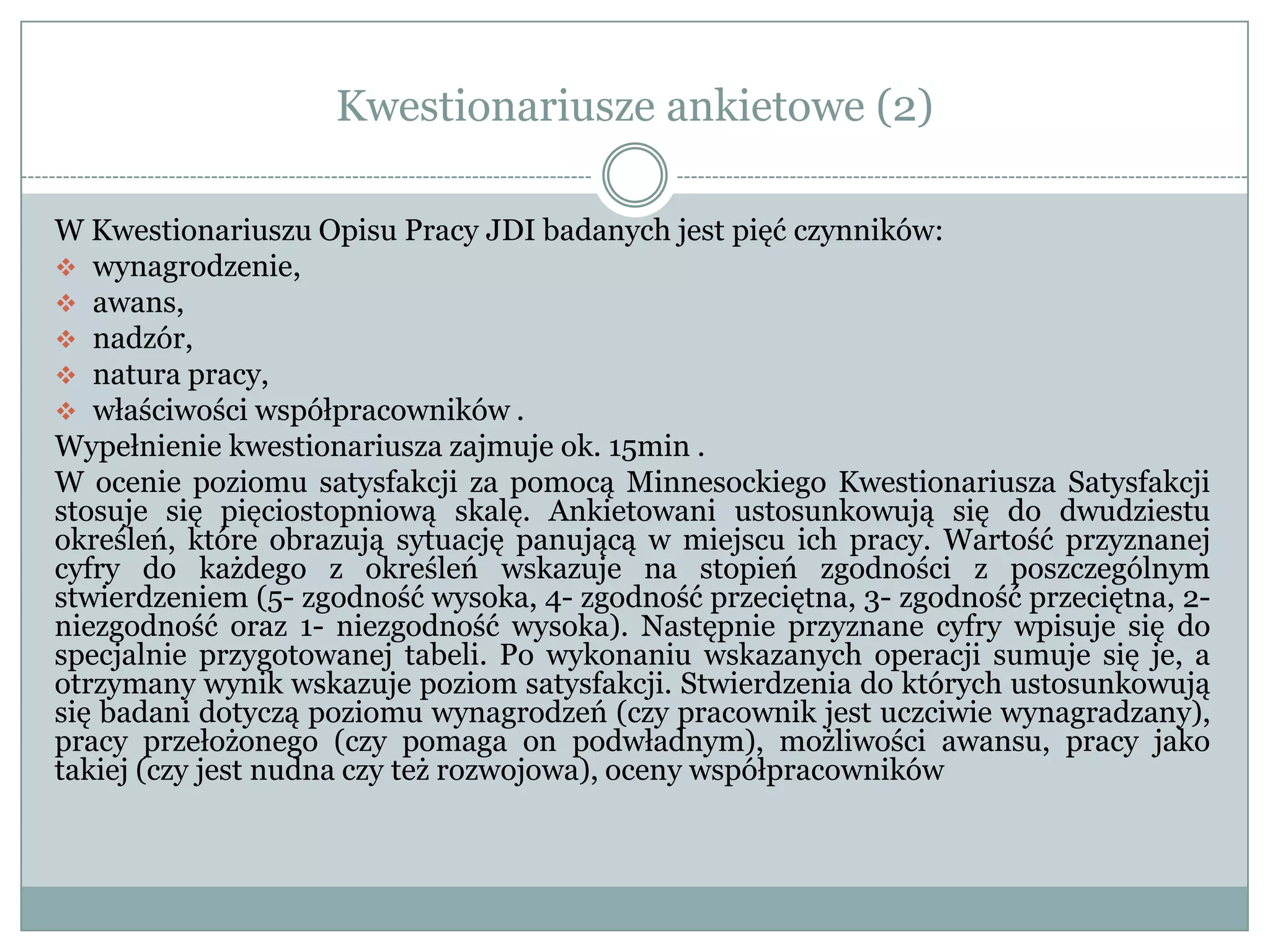 Pomiar satysfakcji z pracy | PPTX