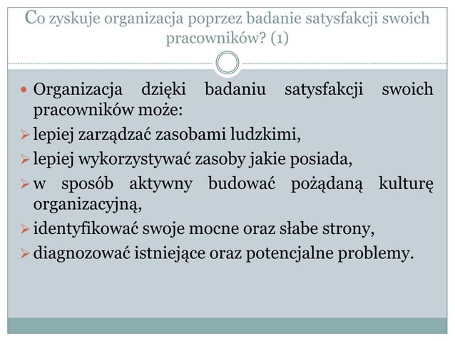 Pomiar satysfakcji z pracy | PPTX