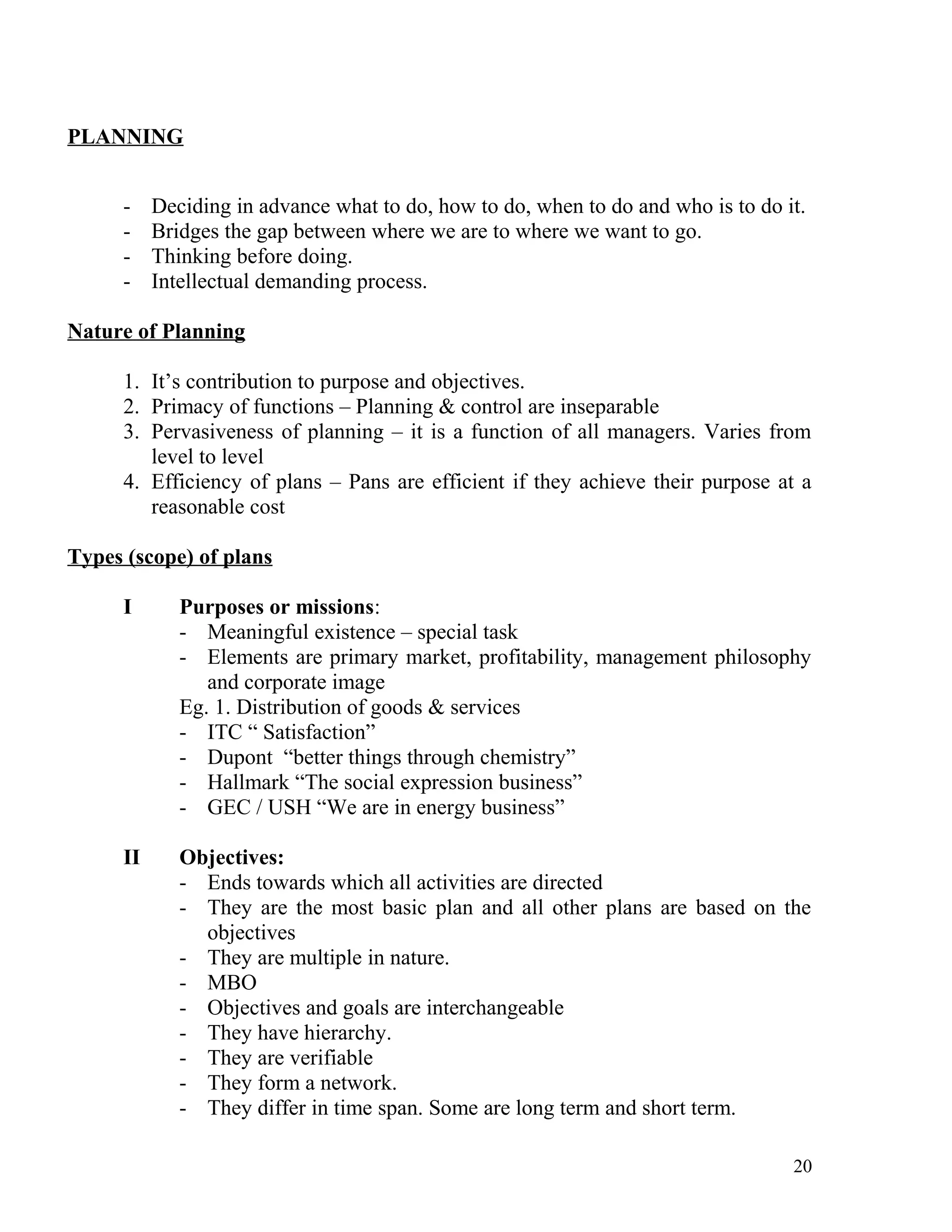 PRINCIPLES OF MANAGEMENT lecture notes | DOC