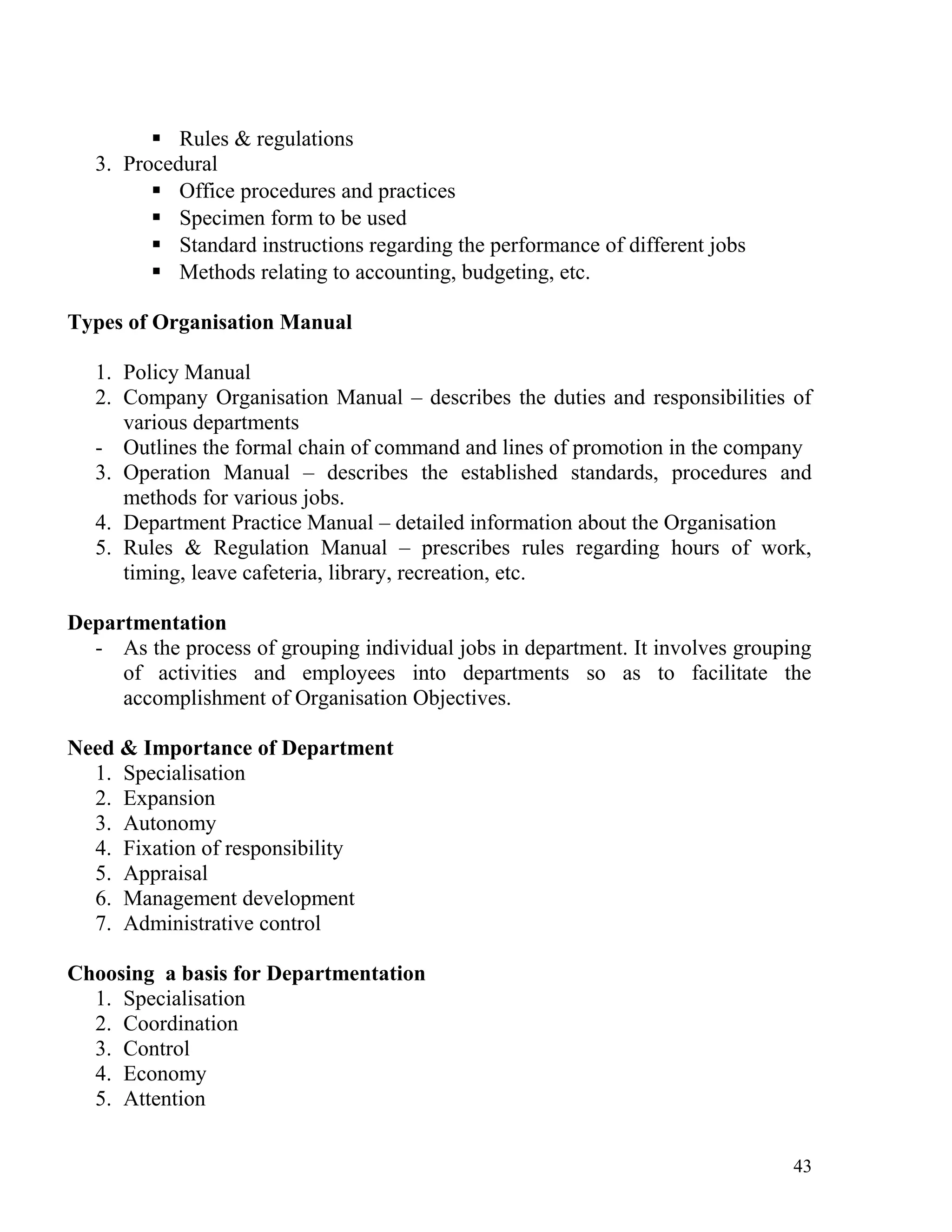 PRINCIPLES OF MANAGEMENT lecture notes | DOC