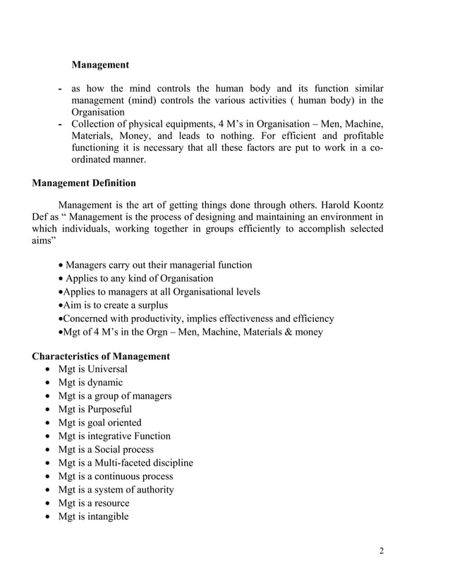 PRINCIPLES OF MANAGEMENT lecture notes | DOC | Business Administration ...