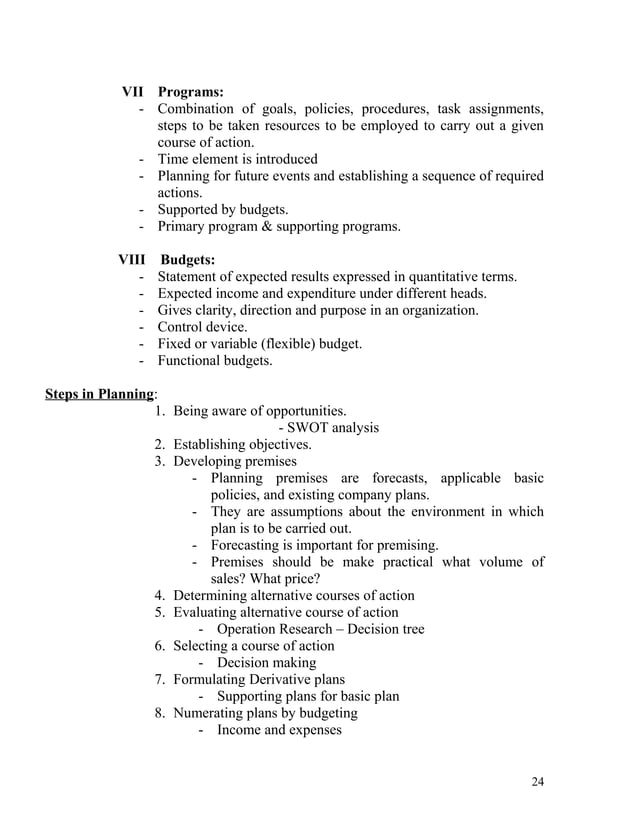 PRINCIPLES OF MANAGEMENT lecture notes | DOC | Business Administration ...