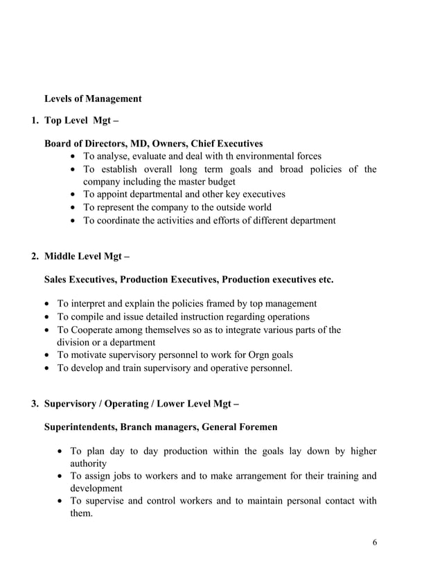 PRINCIPLES OF MANAGEMENT lecture notes | DOC | Business Administration ...