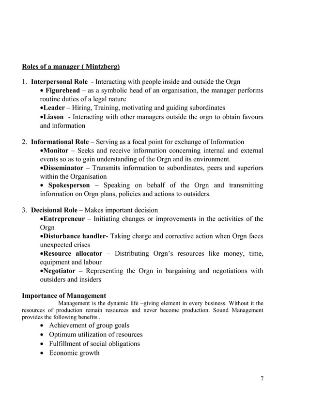 PRINCIPLES OF MANAGEMENT lecture notes | DOC | Business Administration ...