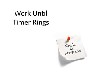 Time Management - Pomodoro technique | PPTX