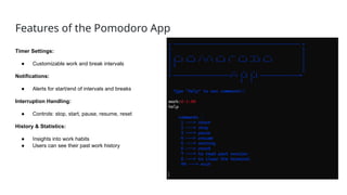 pomodoro terminal based app built by javascript | PPT