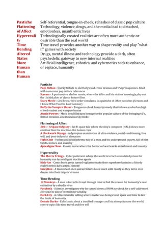 POSTMODERN FILMS | DOCX