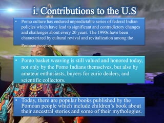 Native American People: Pomo Indian Tribe | PPT