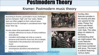 Postmodernism and Music vids | PPT