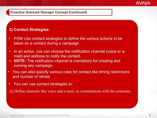 Avaya Proactive Outreach Manager (POM) Orientation Presentation | PPT