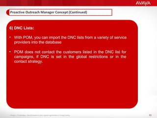 Avaya Proactive Outreach Manager (POM) Orientation Presentation | PPT