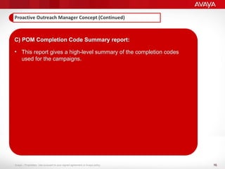 Avaya Proactive Outreach Manager (POM) Orientation Presentation | PPT