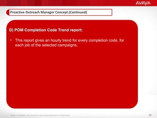 Avaya Proactive Outreach Manager (POM) Orientation Presentation | PPT