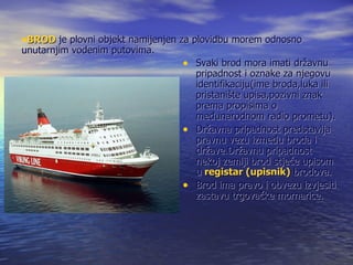 Pomorski promet (E. Hodžić) | PPT