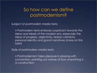 Post-Modernism Session1 | PPT