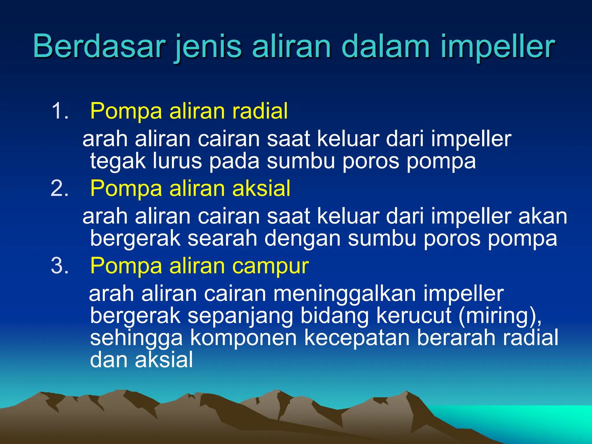 pembahasan jenis - jenis pompa pada jurusan teknik mekanik industri | PPT