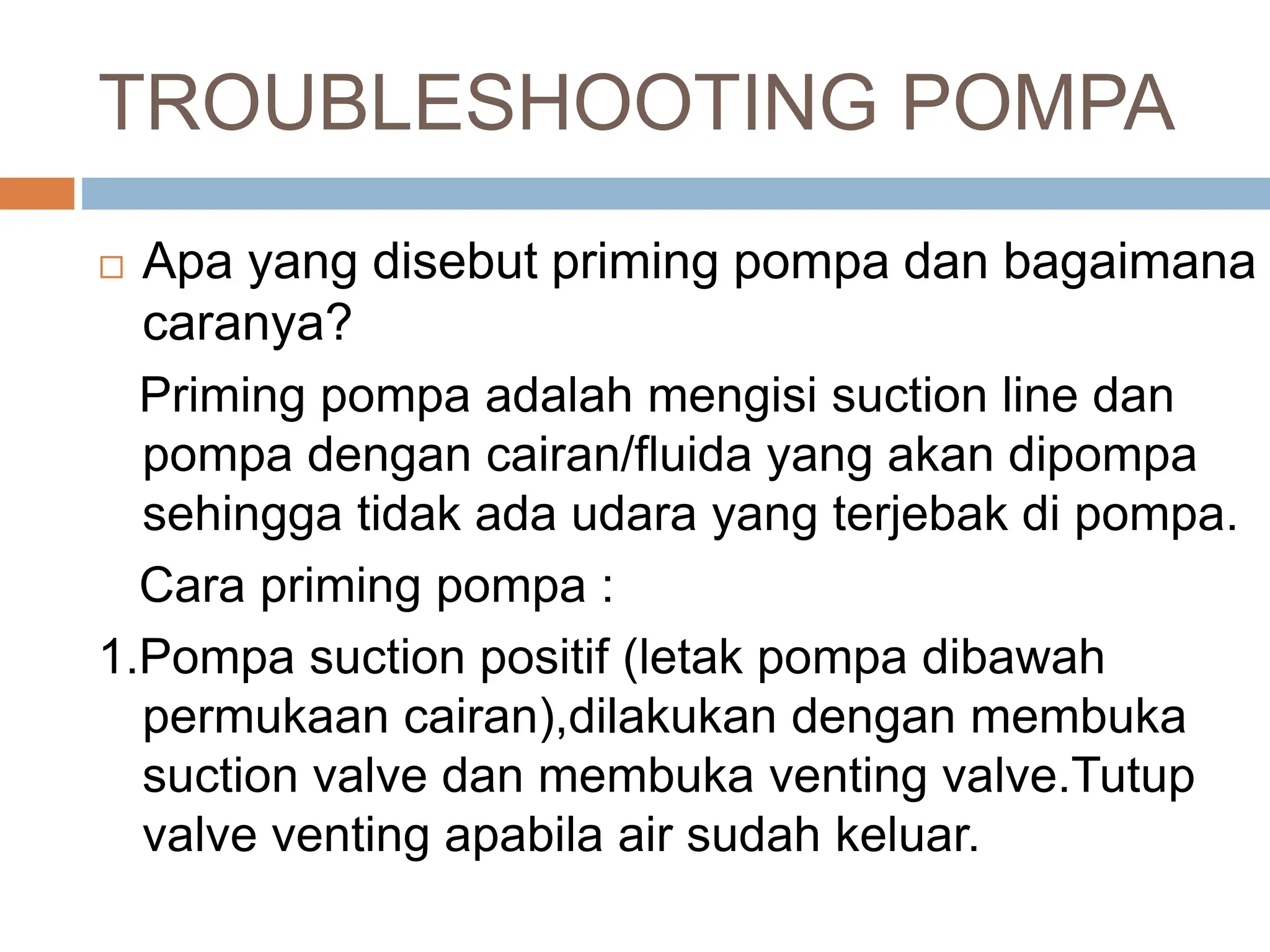 pembahasan jenis - jenis pompa pada jurusan teknik mekanik industri | PPT