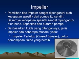 pembahasan jenis - jenis pompa pada jurusan teknik mekanik industri | PPT