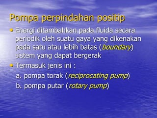 pembahasan jenis - jenis pompa pada jurusan teknik mekanik industri | PPT